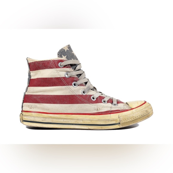 Converse | Shoes | Converse All Star Distressed American Flag High Top ...